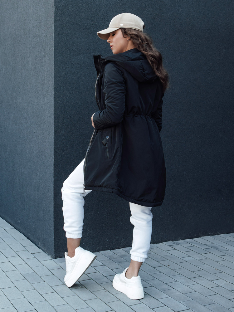 Kurtka przejściowa damska parka z kapturem GROLIN czarna Dstreet TY4413 ...