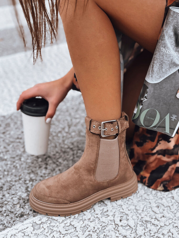 Botki damskie MADDEN khaki Dstreet ZY0418 - sklep online Dstreet.pl